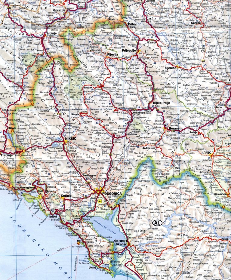 Mapas de Montenegro - Guía de Turismo de Montenegro